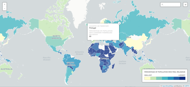 Mapa da religião: que países são os mais e os menos religiosos? - iMissio Mapa da religião: que países são os mais e os menos religiosos? - iMissio