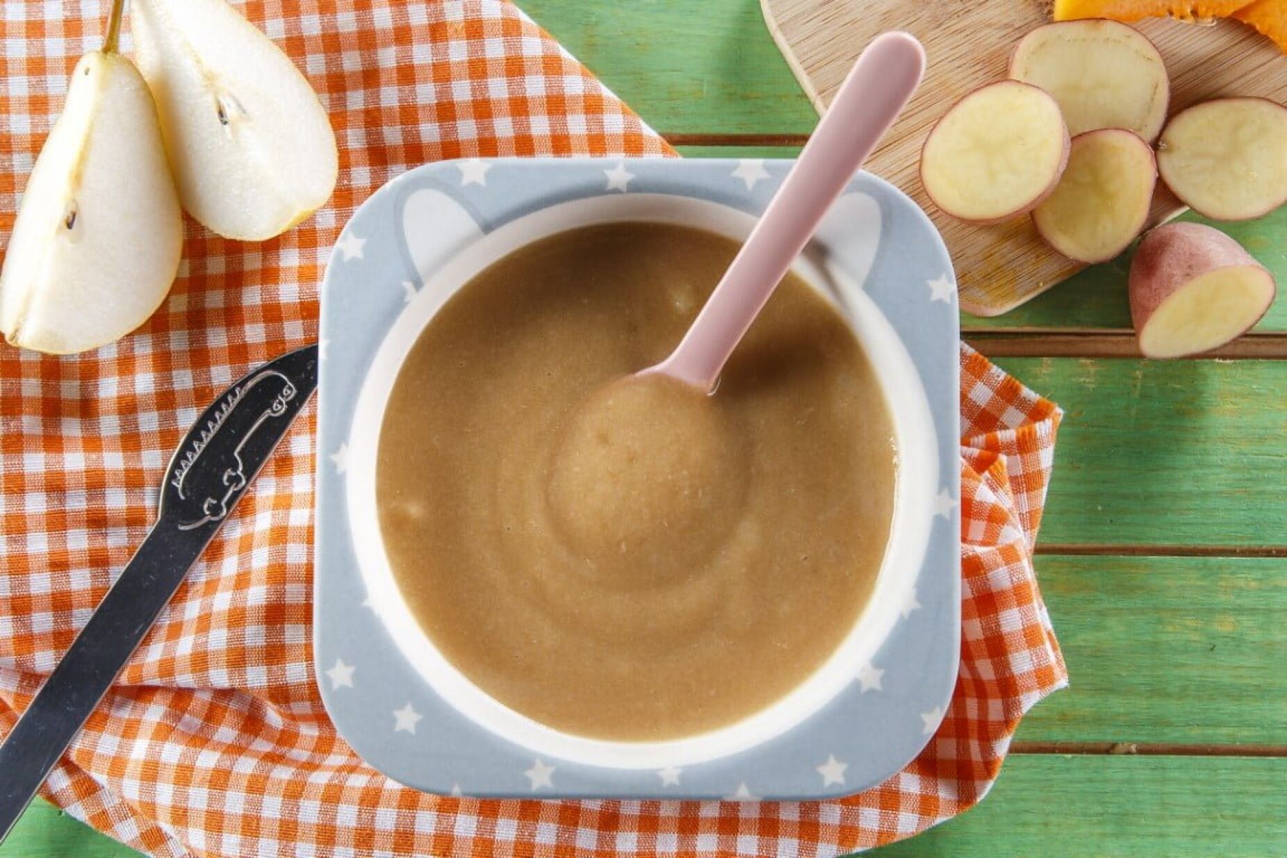 Receita deliciosa de Borrego com legumes e pera (bebé a partir dos 6 ...